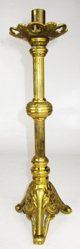 Candelabro gotico antico in bronzo in vendita su Pamono
