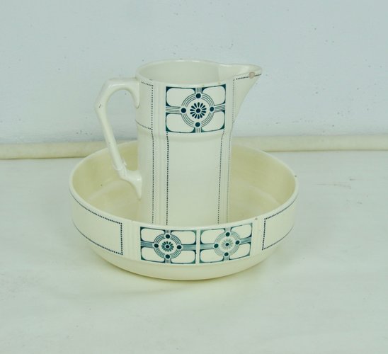 Vintage Belgian Bowl & Jug, 1940s, Set of 2 for sale at Pamono
