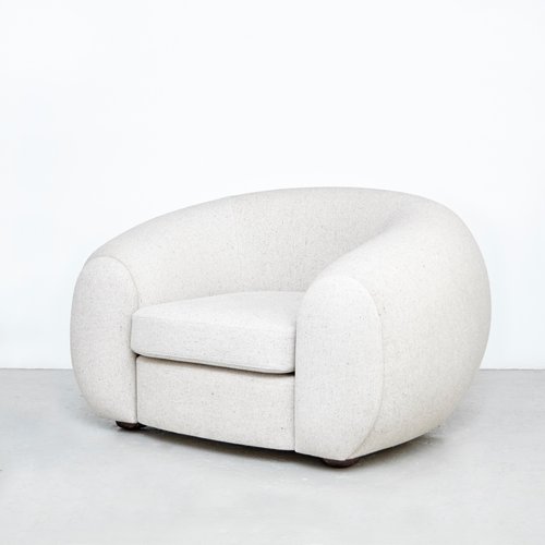White Modern Club Chair for sale at Pamono