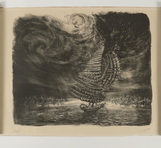 Vintage Lithografie von Pierre Clayette bei Pamono kaufen