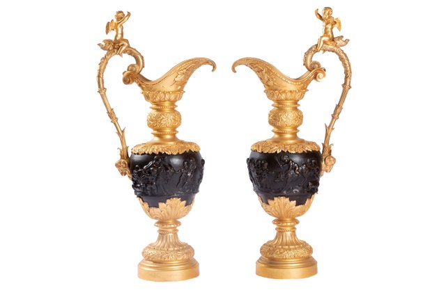 Brocche antiche in bronzo, set di 2 in vendita su Pamono