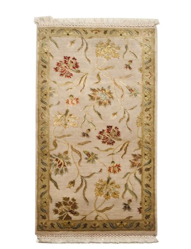 Handmade Wool and Silk Jaipur Carpets, 1980s, Set of 2 for sale at Pamono