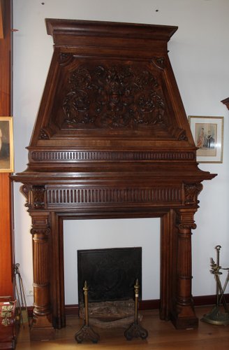 Antique Oak Fireplace, 1900s for sale at Pamono