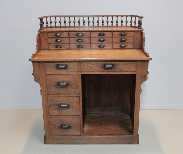 Antique Oak Old Checkout Counter for sale at Pamono