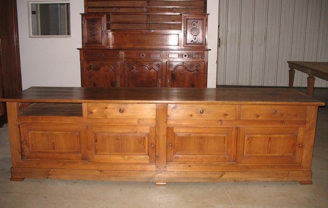 Antique Pinewood Store Counter for sale at Pamono