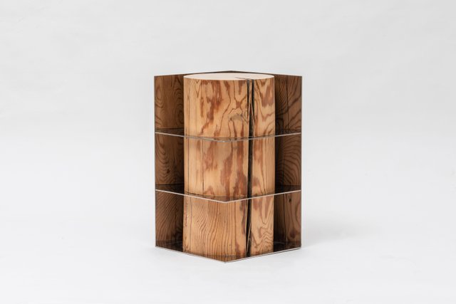 Korean Hanok Split Side Table by Shinkyu Shon for sale at Pamono
