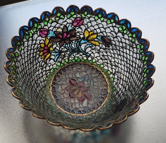 Vintage Chinese Plique-a-Jour Bowl for sale at Pamono