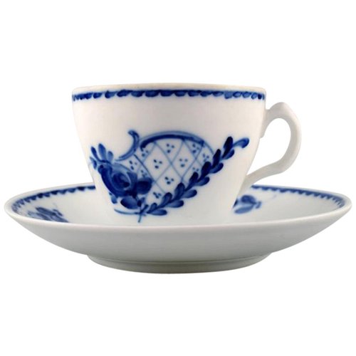Rococo Coffee Cup with Saucer from Royal Copenhagen, 20th Century, Set ...