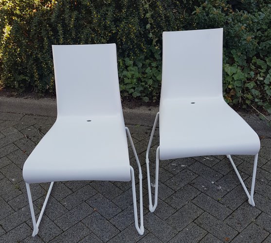 Vintage Stackable Plastic Indoor and Outdoor Chairs by Raunkjaer for Skagerak Set of 2 for sale at Pamono