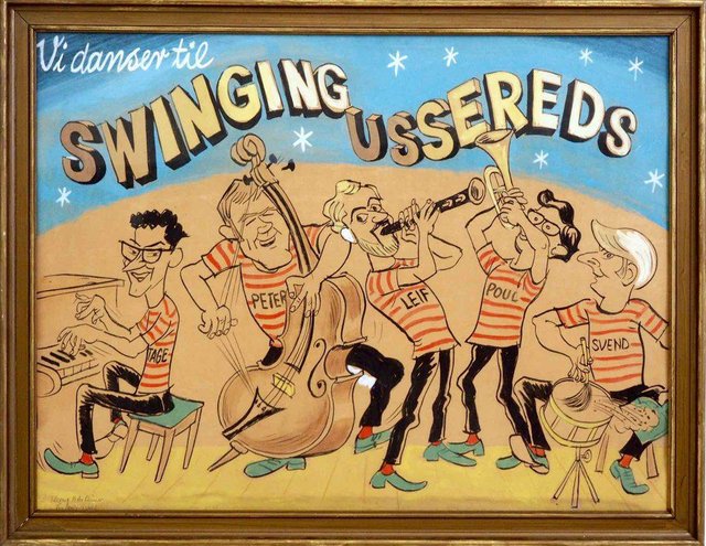 Painted Poster a Gift to Peter Reimer from Morten Juhl, 1970s for sale ...