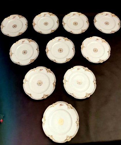 Antique French Napoleon III Hand-Painted Dishes from Porcelaine de ...