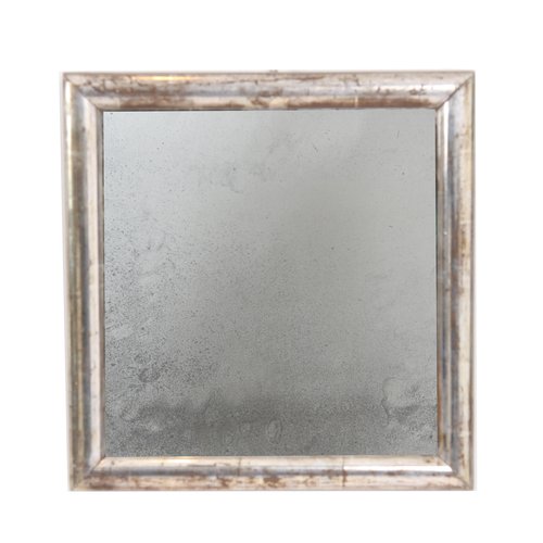 Small Silver Leaf Mirror for sale at Pamono