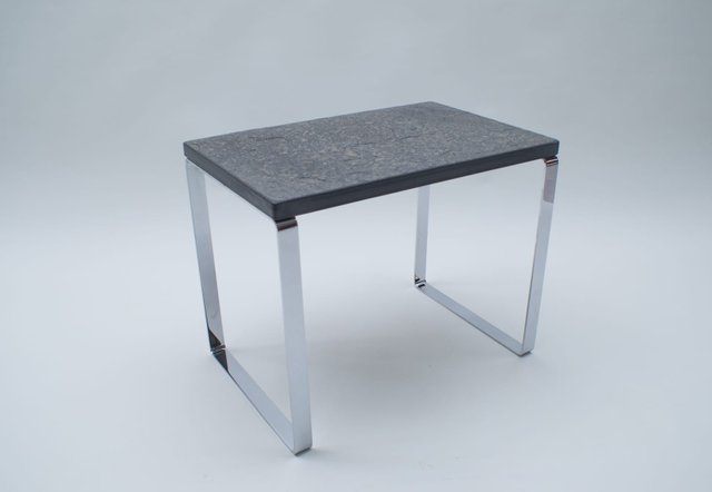 German Slate and Chrome Side Table from Draenert, 1960s for sale at Pamono