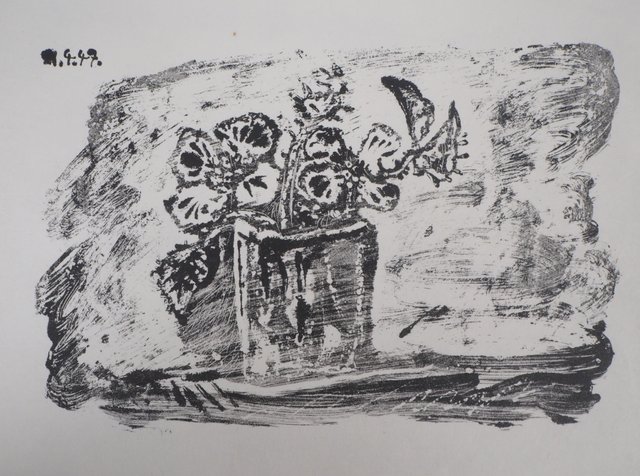 Small Flowerpot Lithograph by Pablo Picasso, 1947 for sale at Pamono