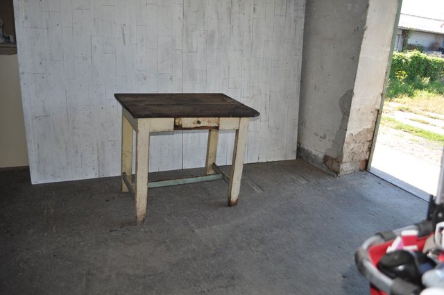 Antique Hungarian Wood Kitchen Table for sale at Pamono