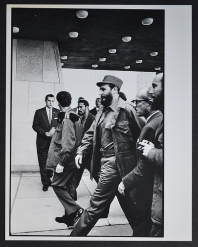 Fidel Castro Entering Building, Cuba, 1950s for sale at Pamono