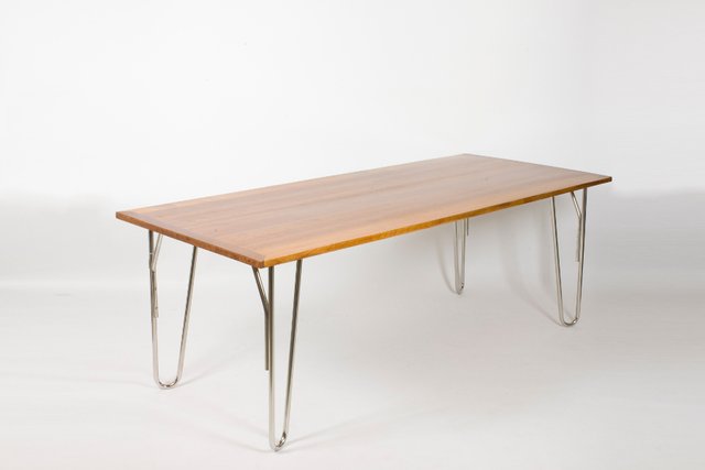 Mid-Century Cherrywood Dining Table with Loop Legs for sale at Pamono