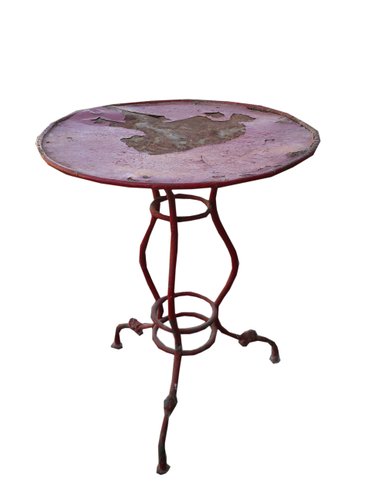 Vintage Red Bistro Table, 1950s for sale at Pamono