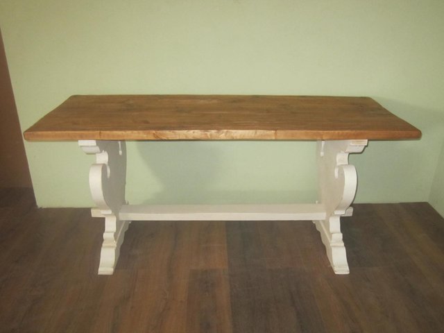 Pine Rustic Dining Table, 1980s for sale at Pamono
