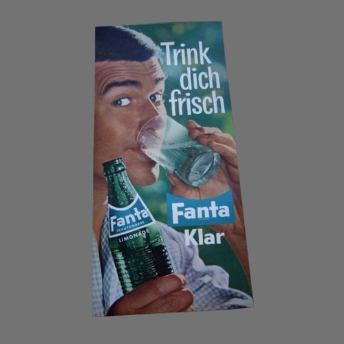 Fanta Klar Cardboard Poster, 1959 for sale at Pamono