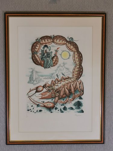 Lithographie The Signs of the Zodiac the Scorpion par Raymond Peynet en ...