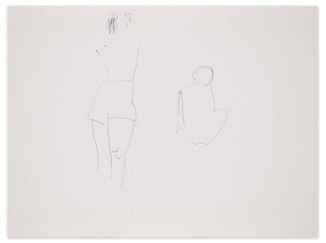 Figures - Original Pen Drawing by Flor David - 1950s 1950s for sale at ...