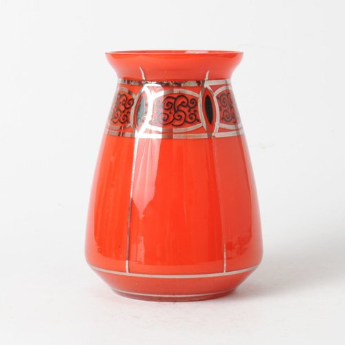 Antique Red Tango Glass Vase from Loetz for sale at Pamono