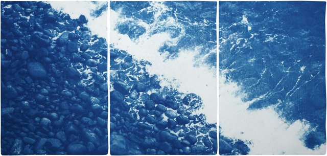 British Pebble Beach, 2020, Cyanotype for sale at Pamono