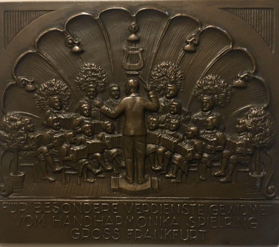 Large Bronze Plaque, Concertina Spielring for sale at Pamono