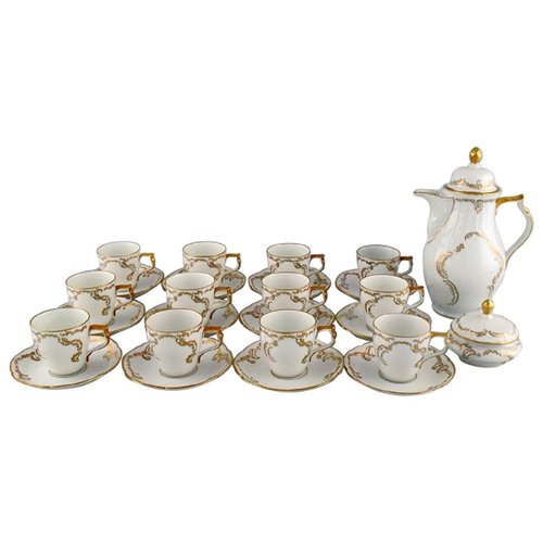 Porcelain Coffee Service Set with Gold Decoration from Rosenthal, Set ...