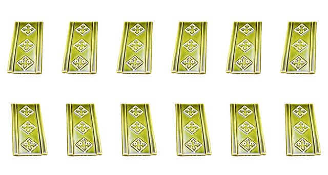 Ceramic Paris Metro Tiles from Vallauris, Set of 12 for sale at Pamono