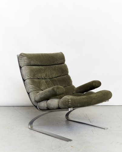 Sinus Sessel und Fußhocker von Reinhold Adolf für Cor, 1980er, 2er Set ...