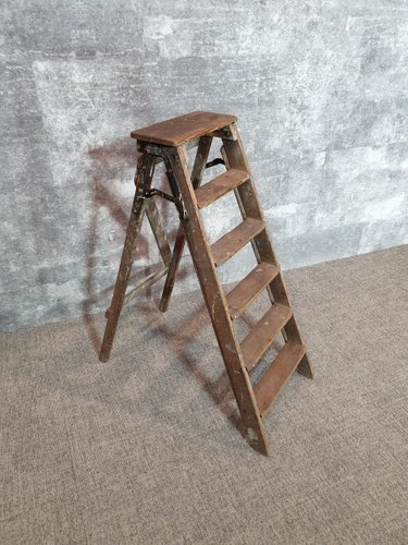 Vintage Wood Step Painters Ladder, 1970s for sale at Pamono