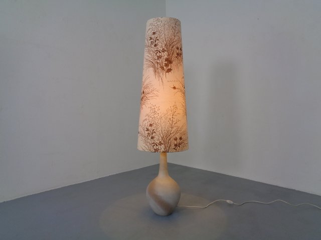 Large Ceramic Floor Lamp by Peter Delius for Hamelner Töpferei, 1960s ...