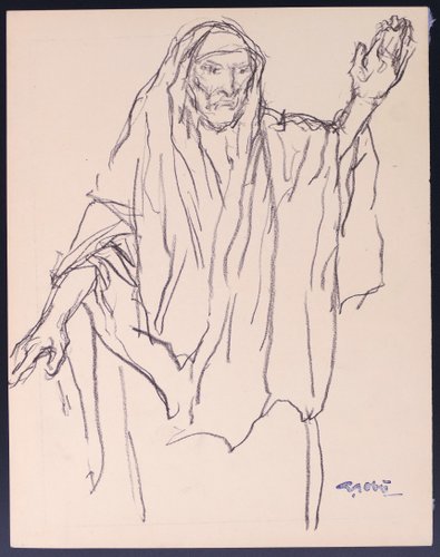 Georges Gobo, Man Freehand, Drawing, Early 20th Century for sale at Pamono