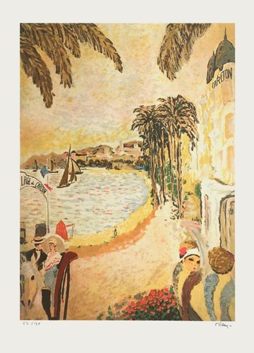 La Plage du Carlton à Cannes I par Ramon Dilley en vente sur Pamono