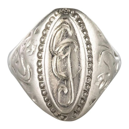 Vintage silver signet ring store