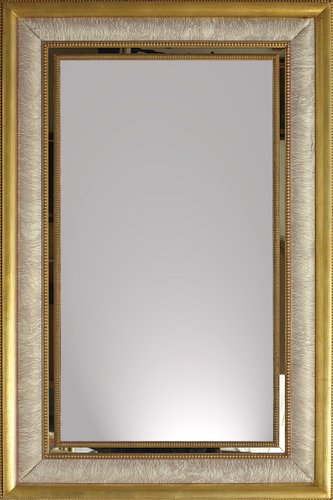 Soffio Di Seta Mirror with Porcelain & Wood Frame for sale at Pamono
