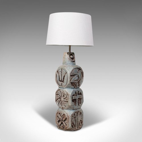 English Troika-Inspired Ceramic Table Lamp / Side Light, 20th Century ...