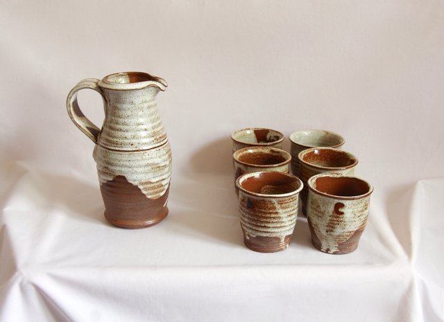 Vintage Italian Ceramic Drinking Set by Giancarlo Scapin, 1978, Set of ...