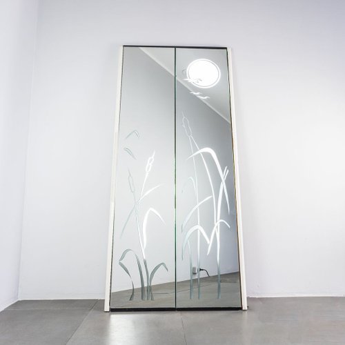 Decorated Backlit Hall Mirror, 1970s for sale at Pamono