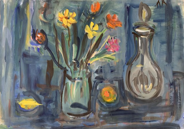 Alexandre Rochat Bouquet and Carafe, 1950 for sale at Pamono