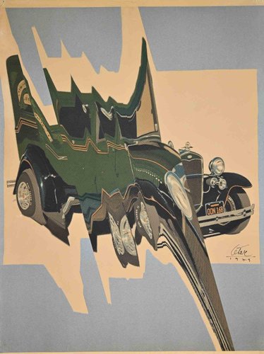 Arman, Vintage Car, Screen Print, 1973 bei Pamono kaufen