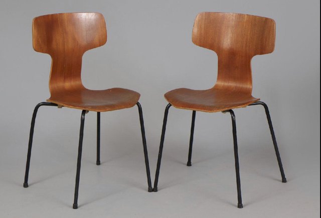 Set of 3103 Hammer Chairs by Arne Jacobsen for Fritz Hansen, 1960s for ...