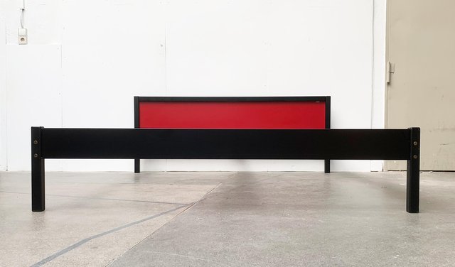 Vintage German Postmodern Profilsystem Double Bed by Elmar Flötotto for ...