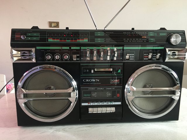 Crovn Radio & Stereo with Cassette Recorder, 1980s for sale at Pamono