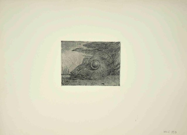 Leo Guida, Surreal Scene, Etching, 1970s for sale at Pamono