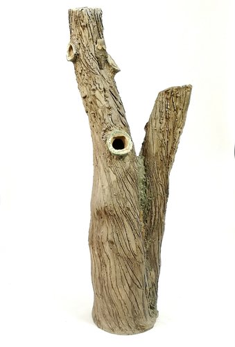 Large Ceramic Tree Trunk Decorative Planter, 1970s for sale at Pamono