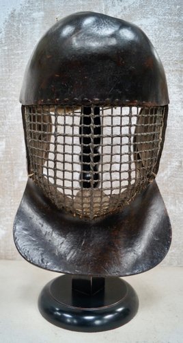 Antique Japanese Kendo Mask on Stand for sale at Pamono