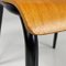 Mid-Century Italian Modern Beech Wood and Black Metal School Chair ...